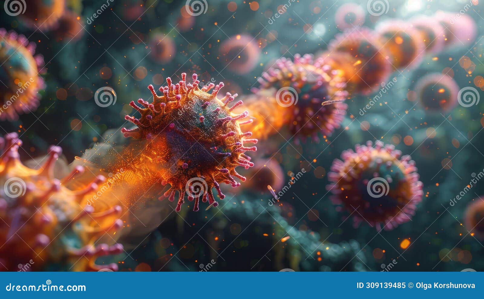 Dramatic Microscopic Battle between Bacteria and Antibiotics Stock ...