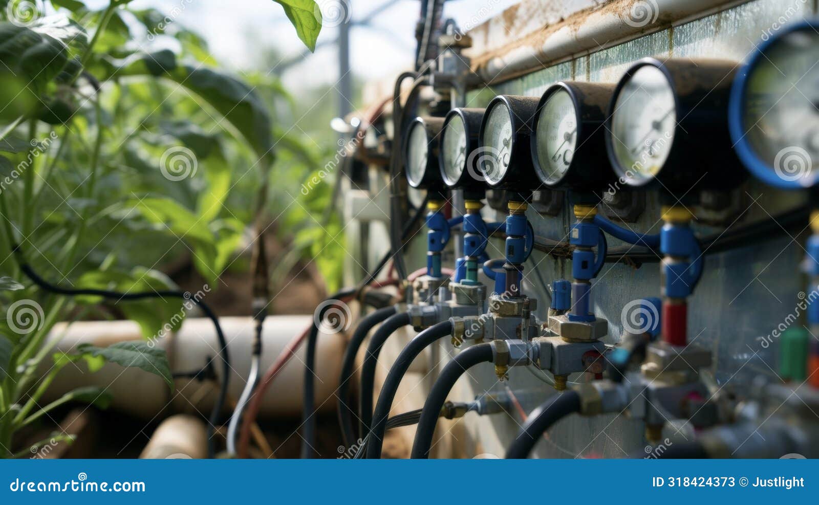 A Detailed Image of the Control Panel for a Drip Irrigation System with ...