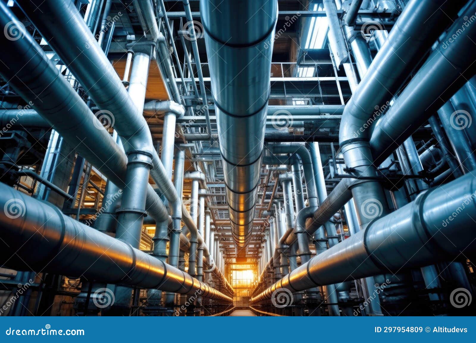 Detailed Image of Distillation Columns Venting Ducts Stock Illustration ...