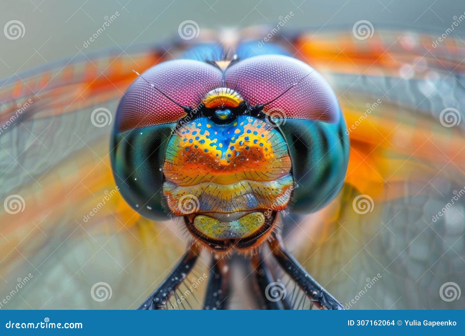 A Detailed Image of a Dragonfly S Compound Eyes, Capturing Its ...