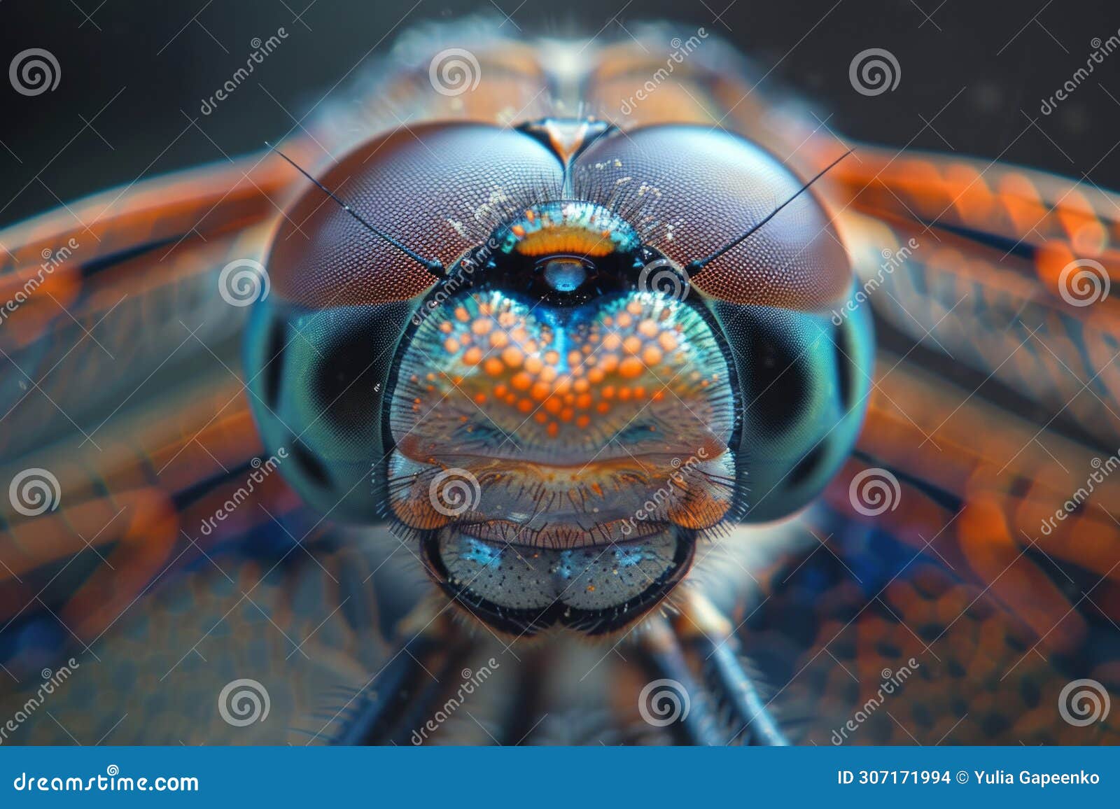 A Detailed Image of a Dragonfly S Compound Eyes, Capturing Its ...