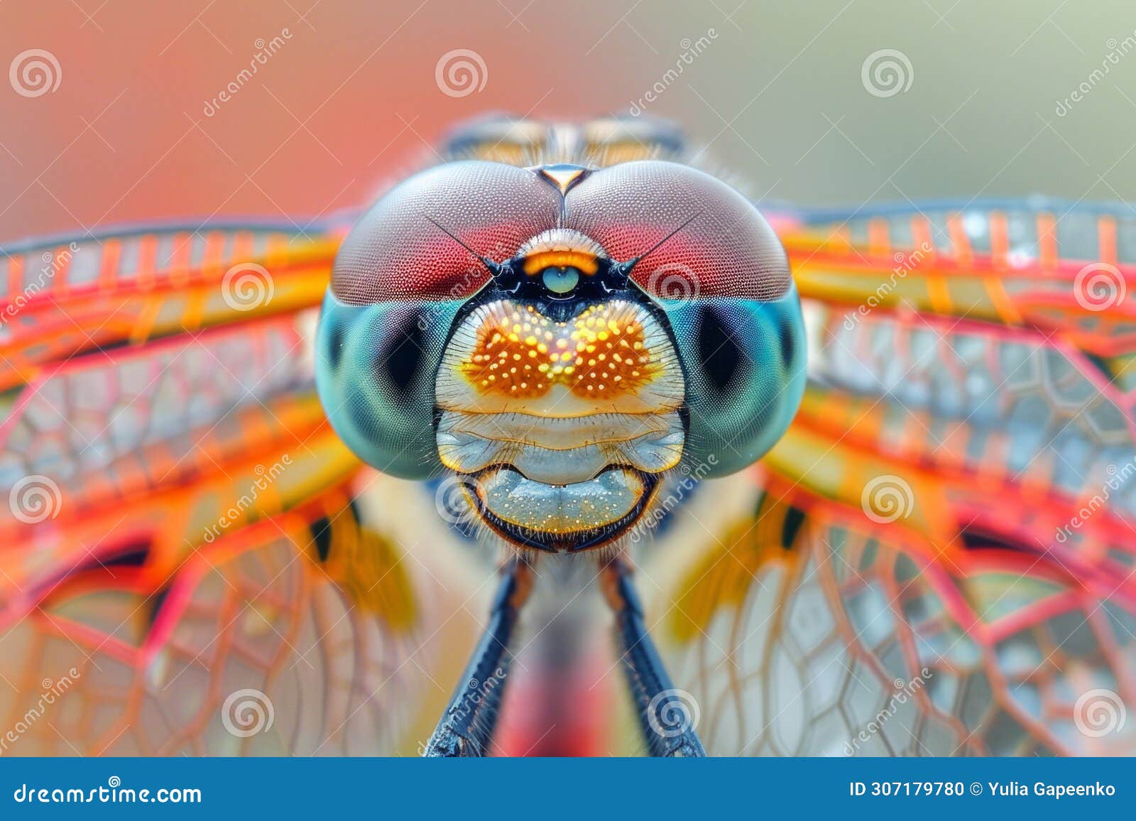 A Detailed Image of a Dragonfly S Compound Eyes, Capturing Its ...