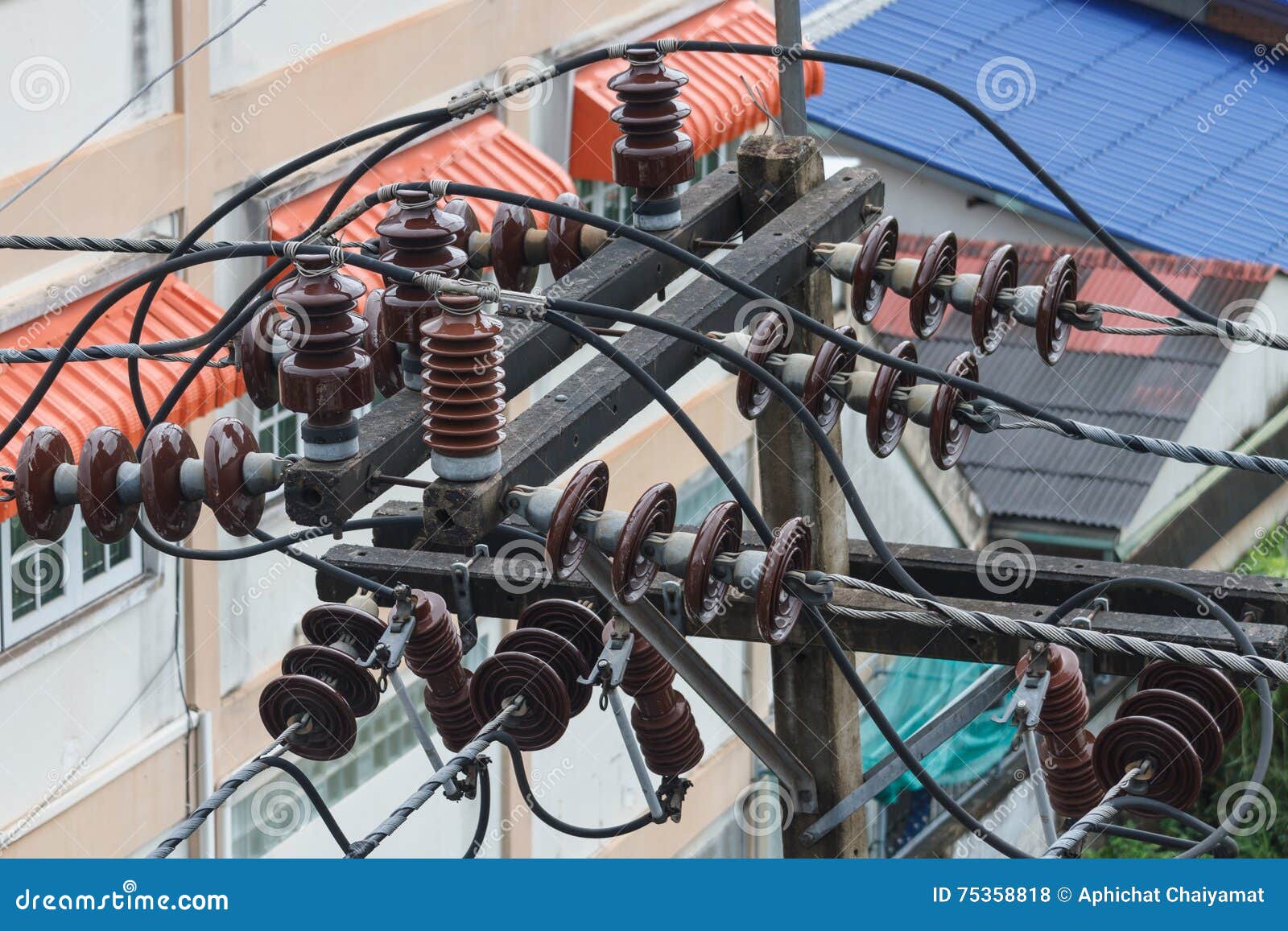Detailed Image of Electrical Insulator Stock Photo - Image of ...