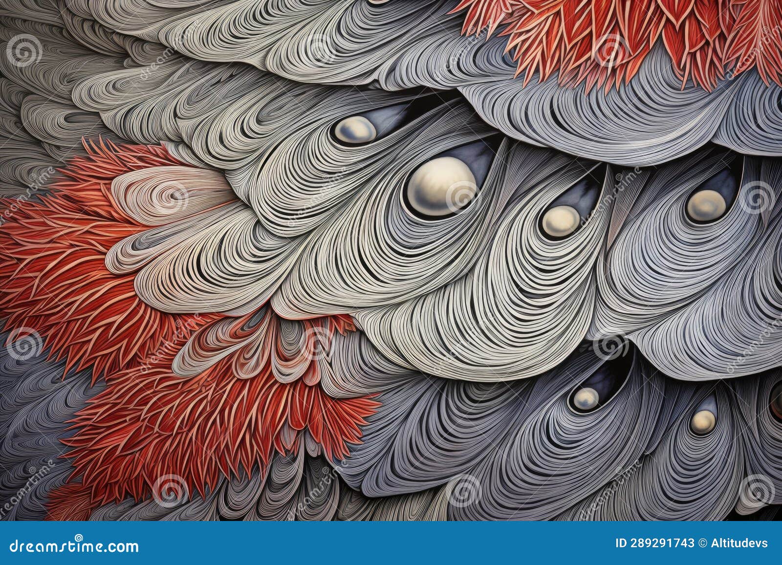 Detailed Image of a Feathers Intricate Structure Stock Image - Image of ...