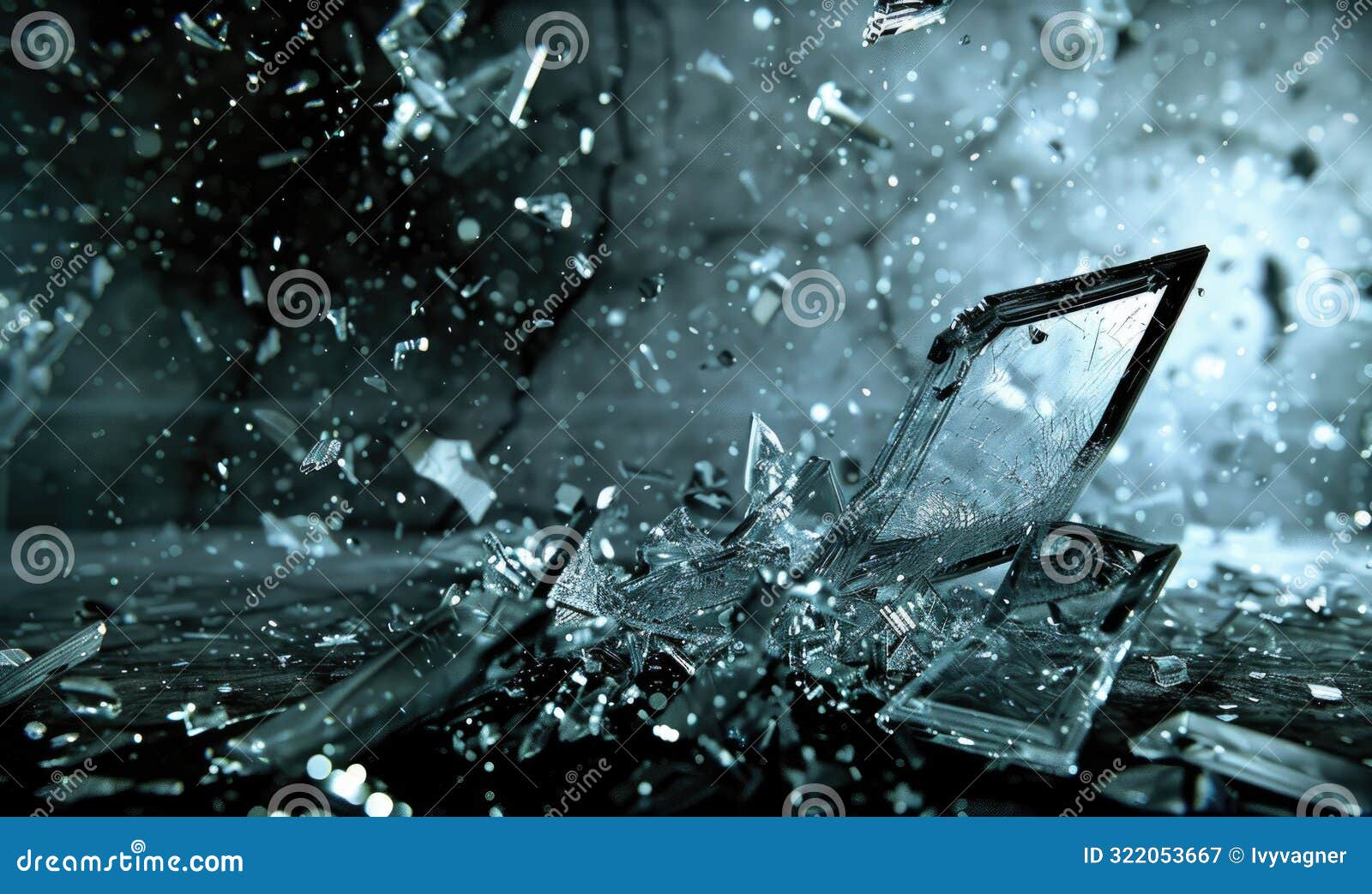 Detailed Image of Glass Shattering Stock Image - Image of drop, nature ...