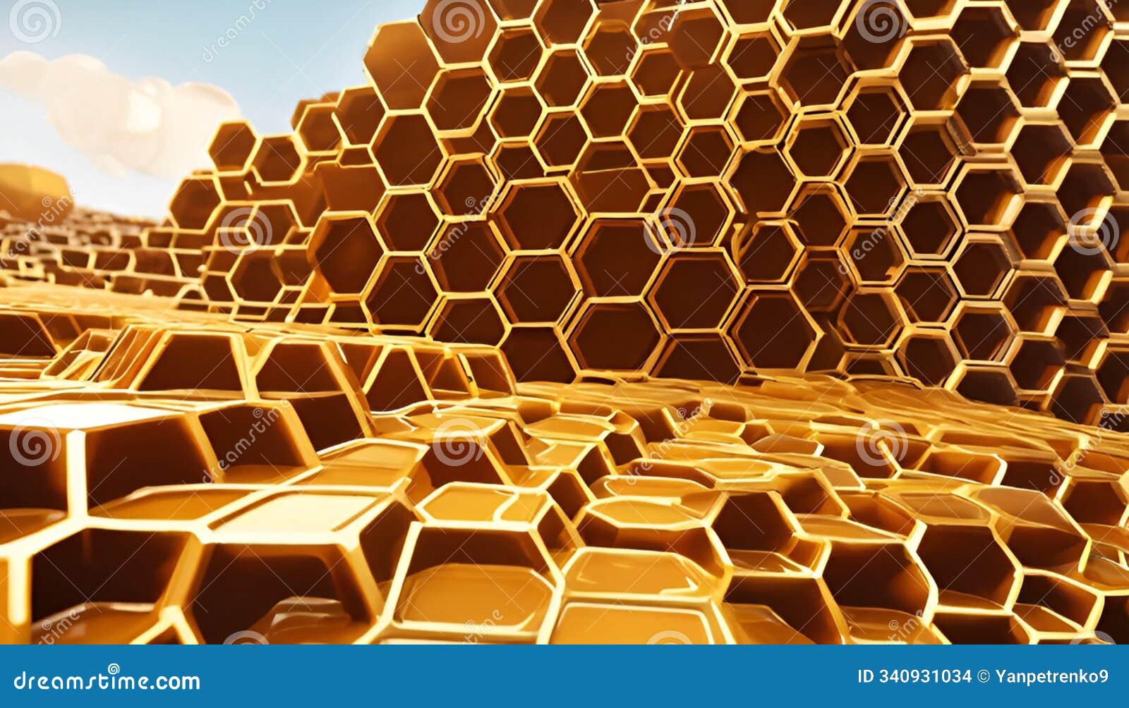 A Detailed Image of a Honeycomb Structure, Showcasing an Array of ...