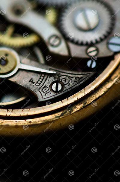 Detailed Image of the Inside of a Watch Stock Image - Image of antique ...