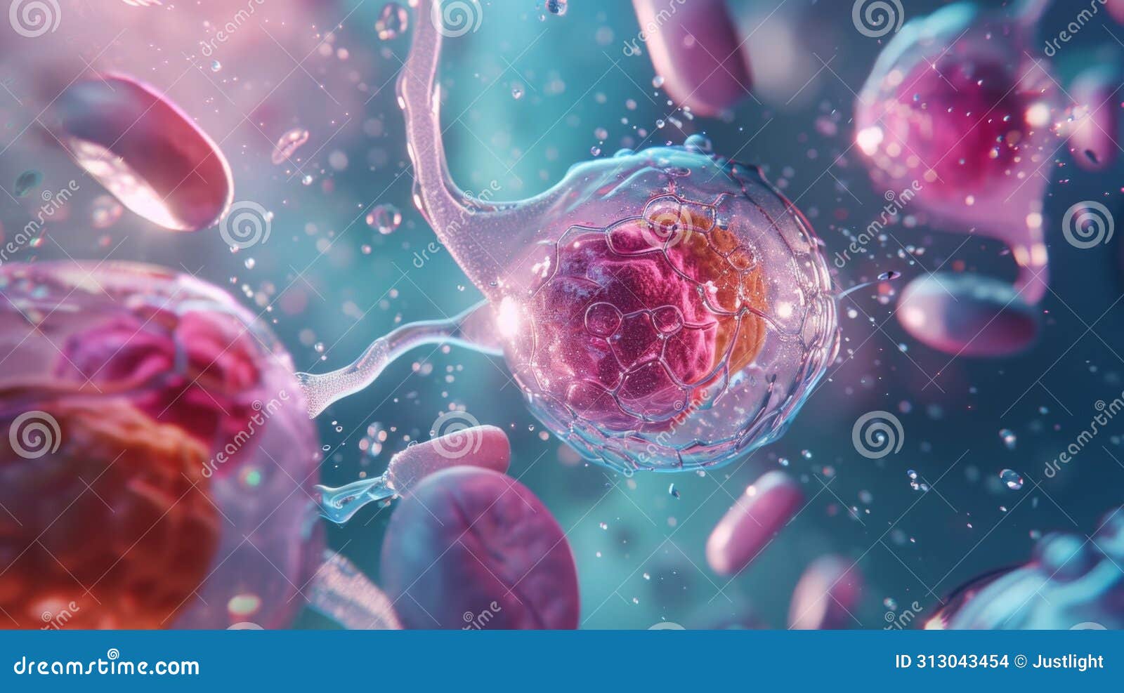 Detailed Image of the Journey of a Cell through the Female System ...