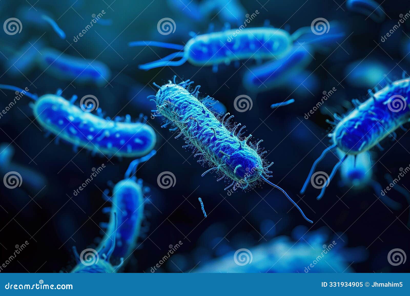 Microscopic Bacteria Image stock illustration. Illustration of germ ...