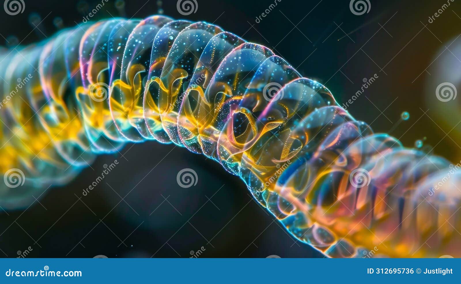 A Detailed Image of a Nematodes Segmented Body Showcasing the Intricate ...