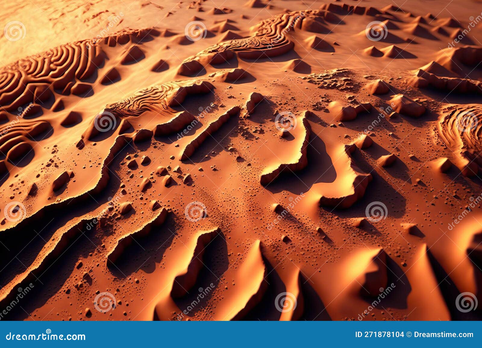 Detailed Image of the Planet Marss Surface Texture. Background or ...
