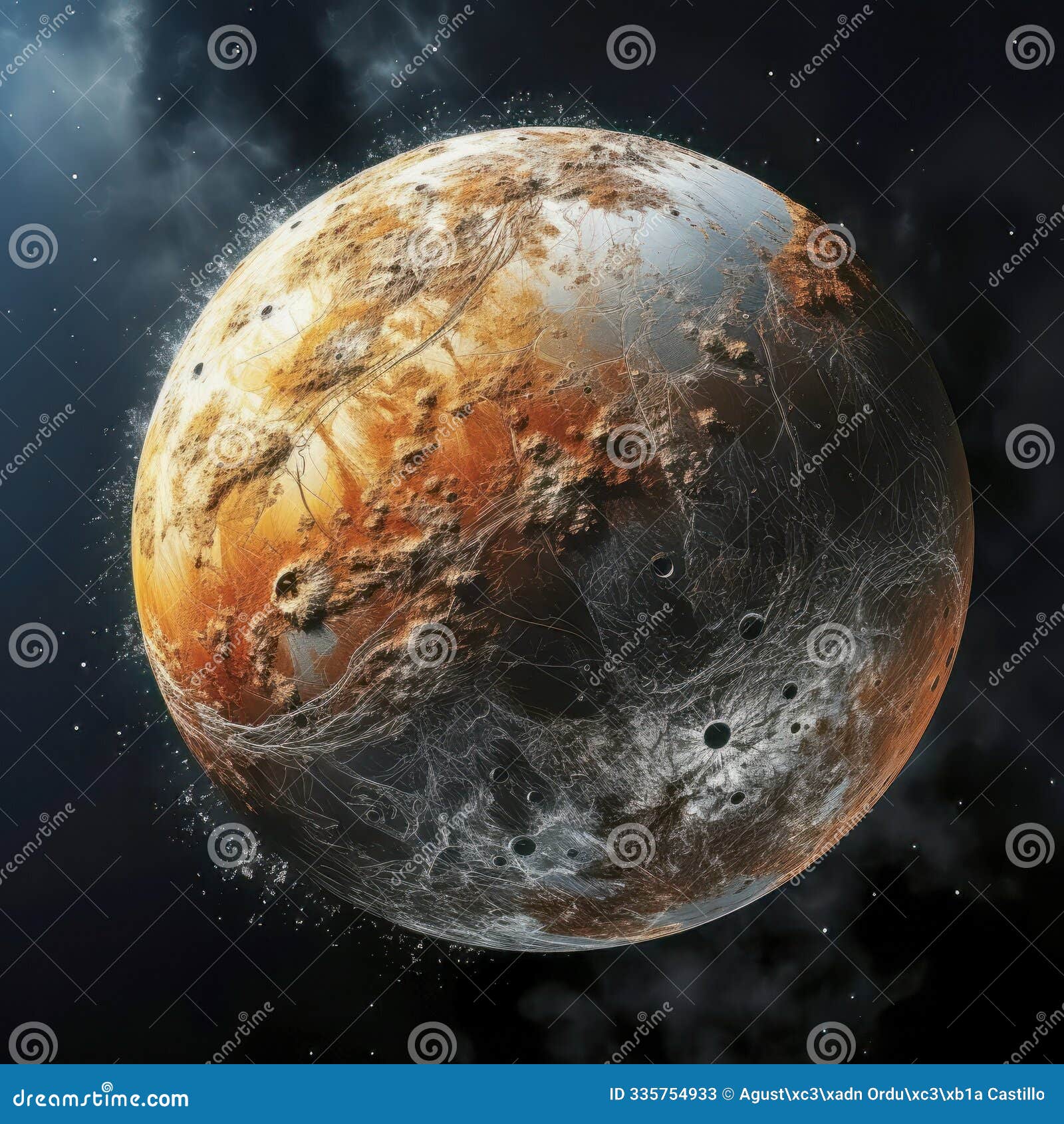 Detailed Image of Pluto S Surface in Space Stock Image - Image of dwarf ...