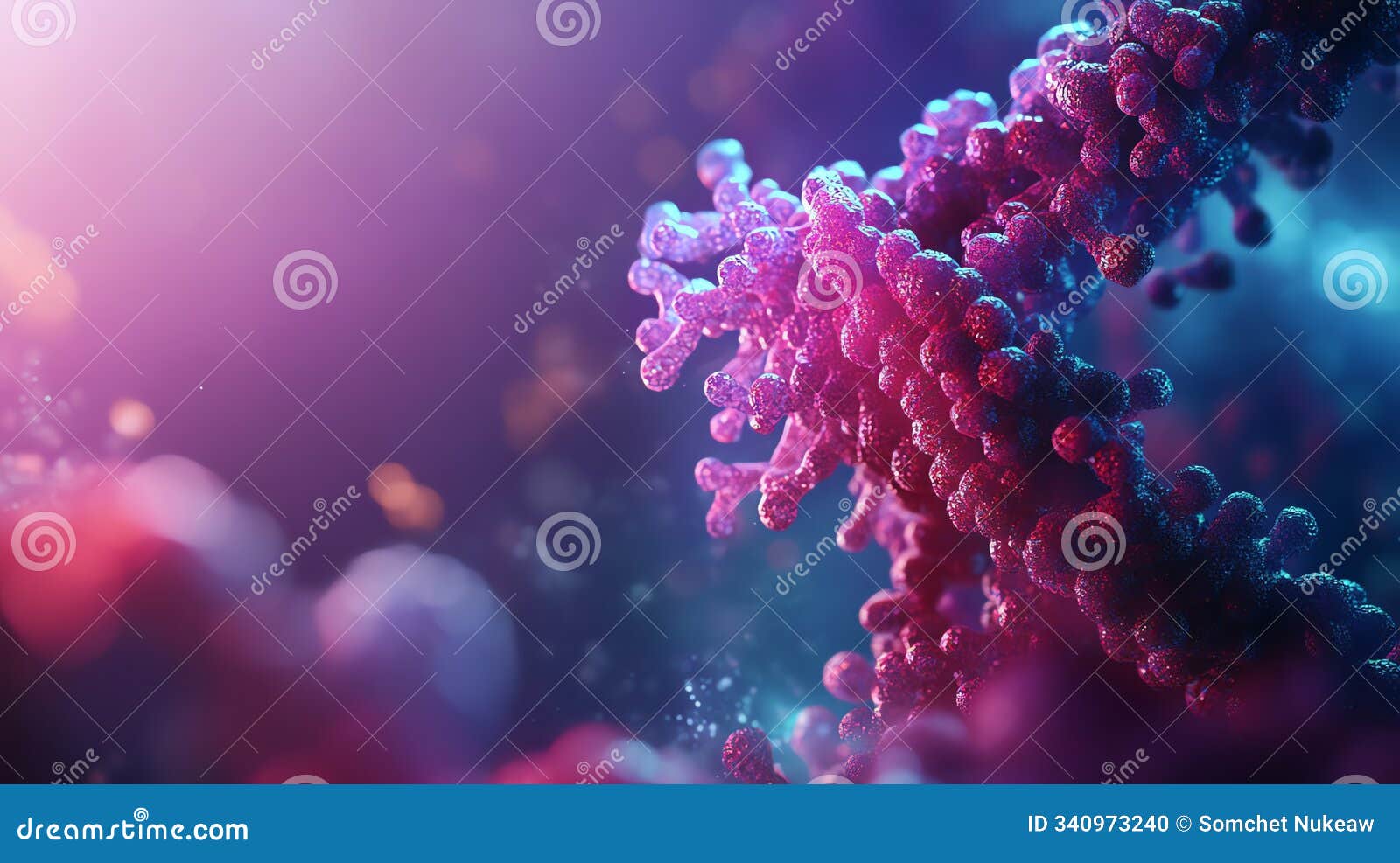 A Detailed Image of a Protein Molecule, with Its Complex Folding ...