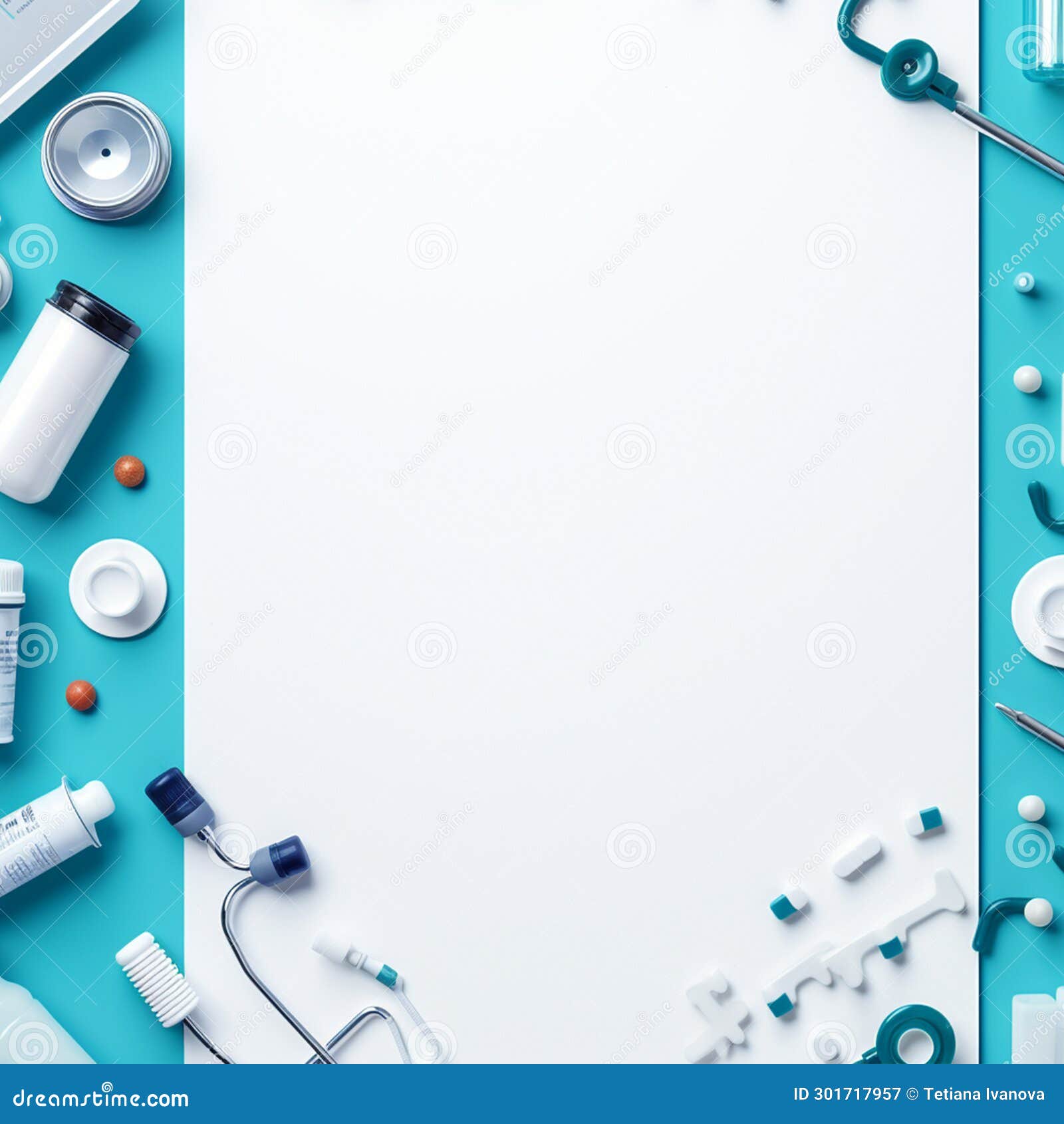 Sterile Medical Tools on a Clean Surface. Stock Illustration ...