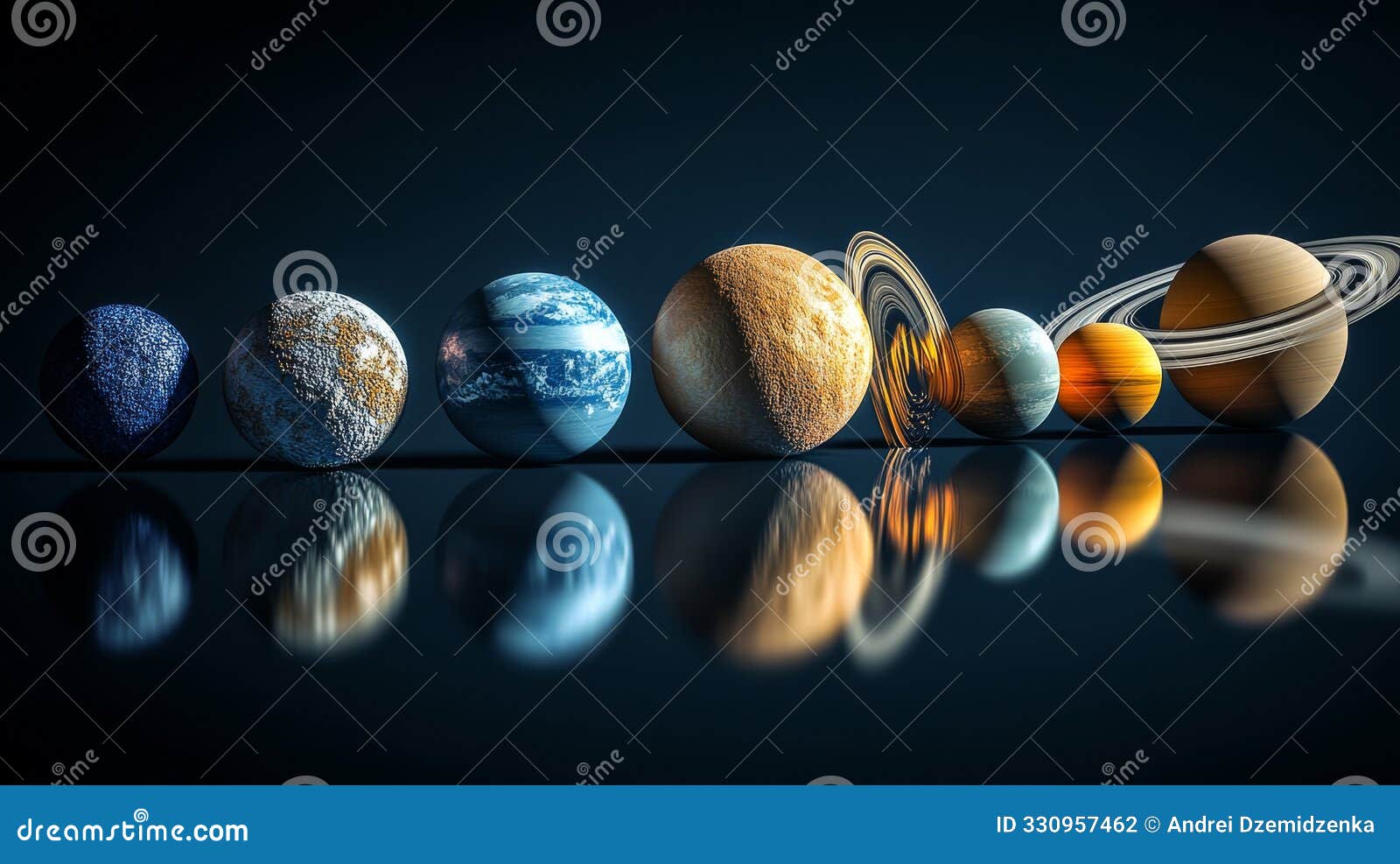 Detailed Image of Solar System Planets. NASA Elements are Used in this ...