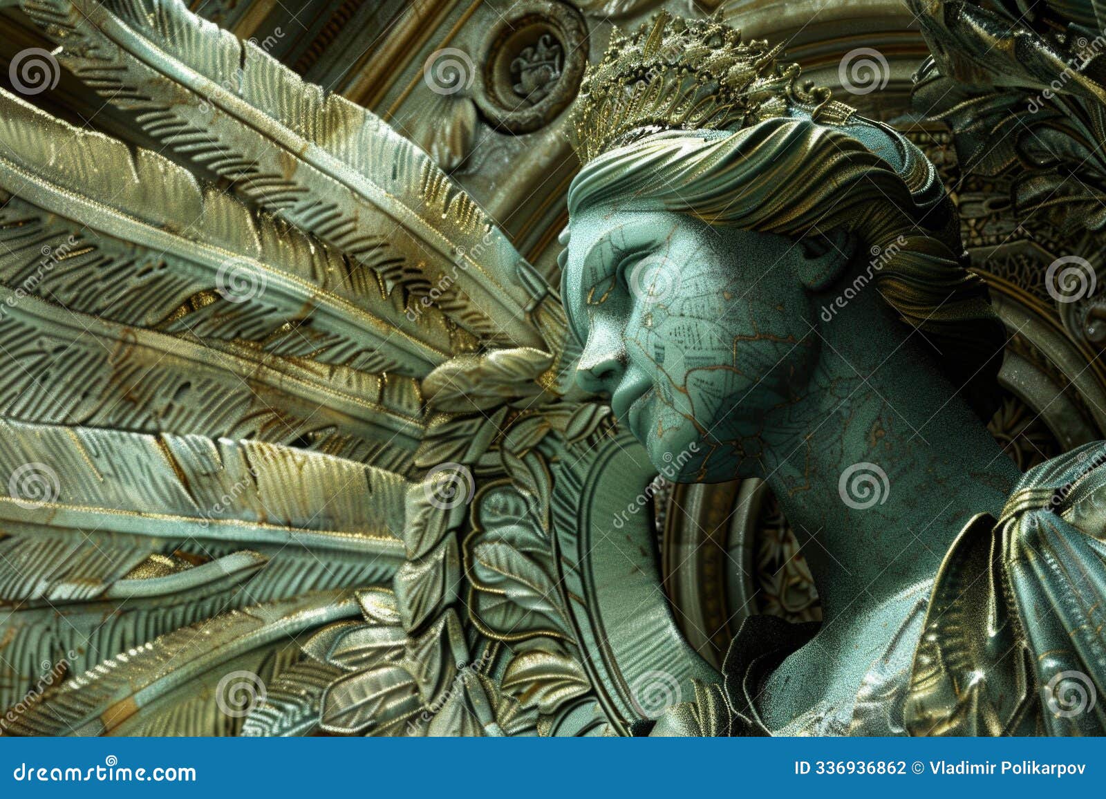 A Detailed Image of a Statue Depicting an Angel Stock Photo - Image of ...