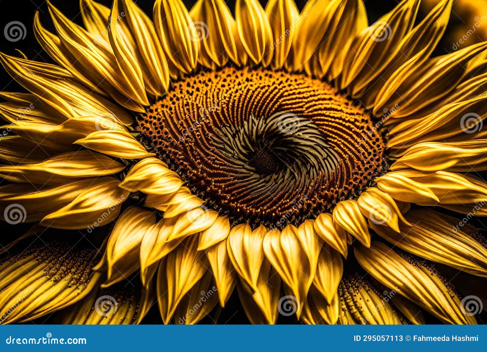 A Detailed Image of a Sunflower S Golden Disk, Capturing Its Unique ...