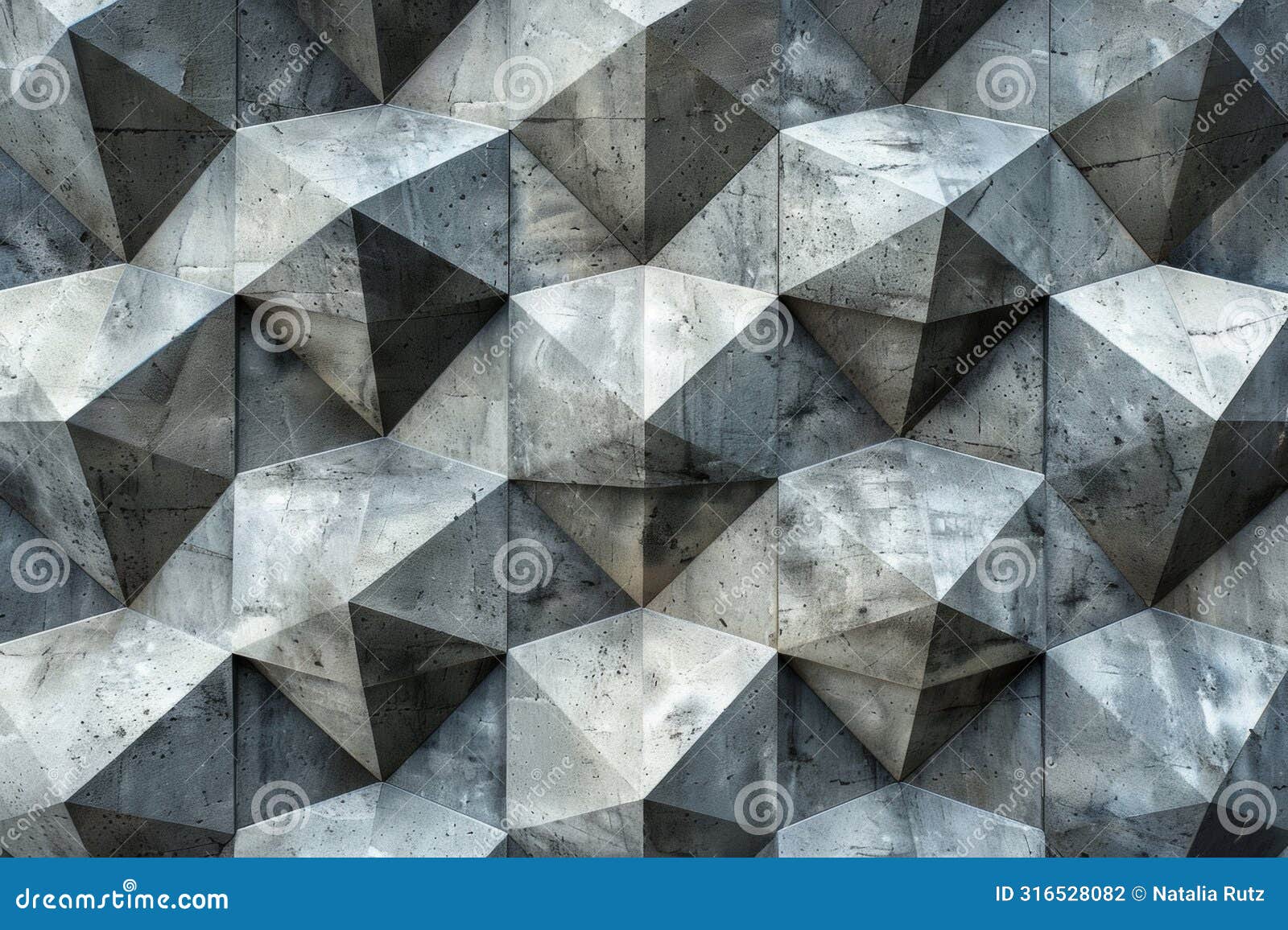 Detailed Image of a Three-dimensional Geometric Wall Design with ...