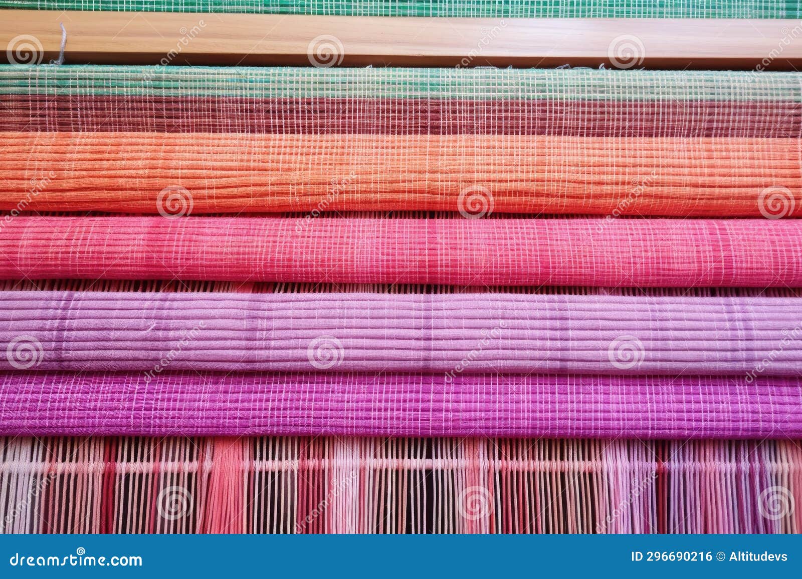 Detailed Image of Woven Fabric Patterns on a Loom Stock Photo - Image ...