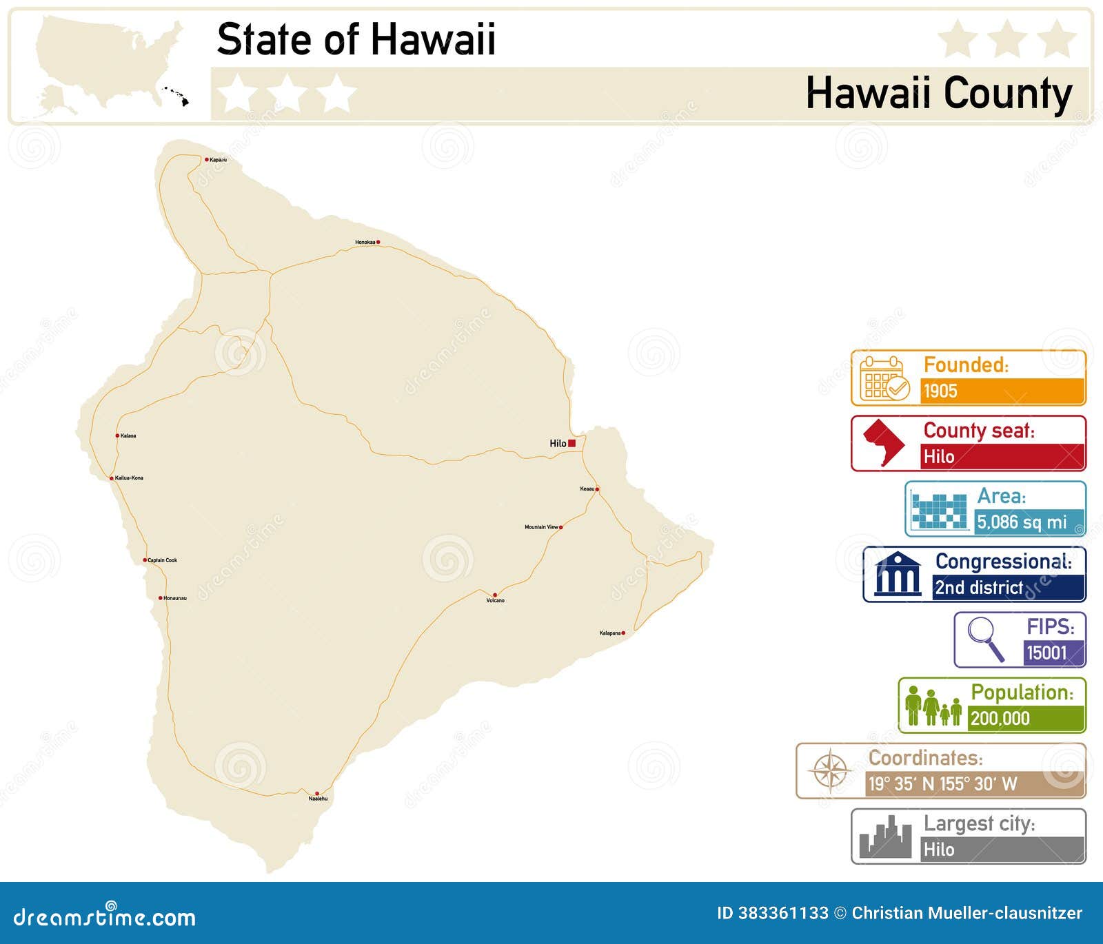 Hawaii Map. District Map Of Hawaii. District Map Of Hawaii In Color ...
