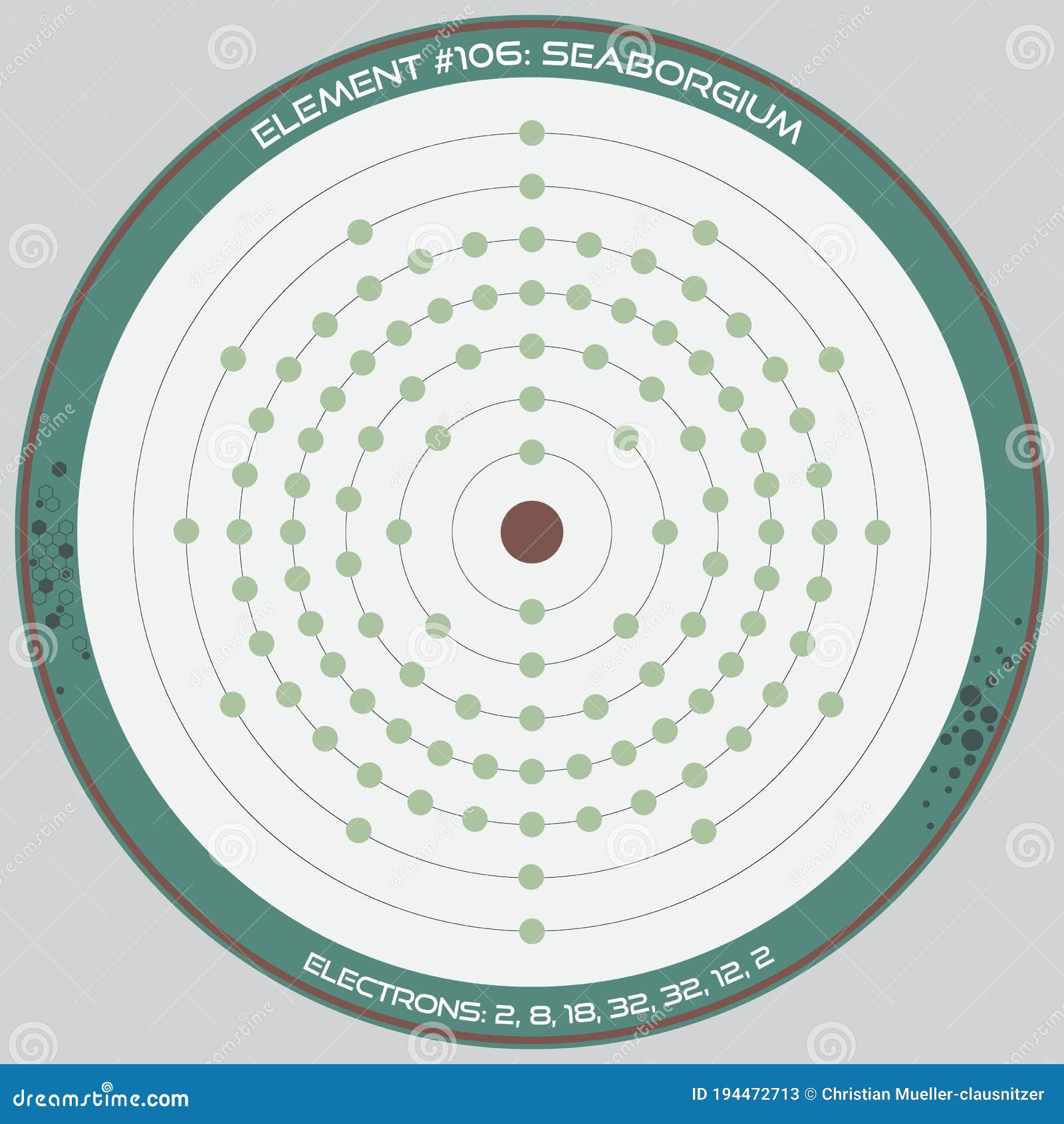 Detailed Infographic of Seaborgium Stock Vector - Illustration of ...