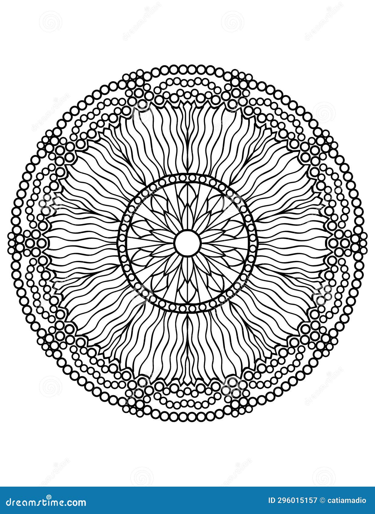 Detailed Intricate Circular Mandala Coloring Page Stock Image ... Detailed Intricate Circular Mandala Coloring Page Stock Image ...