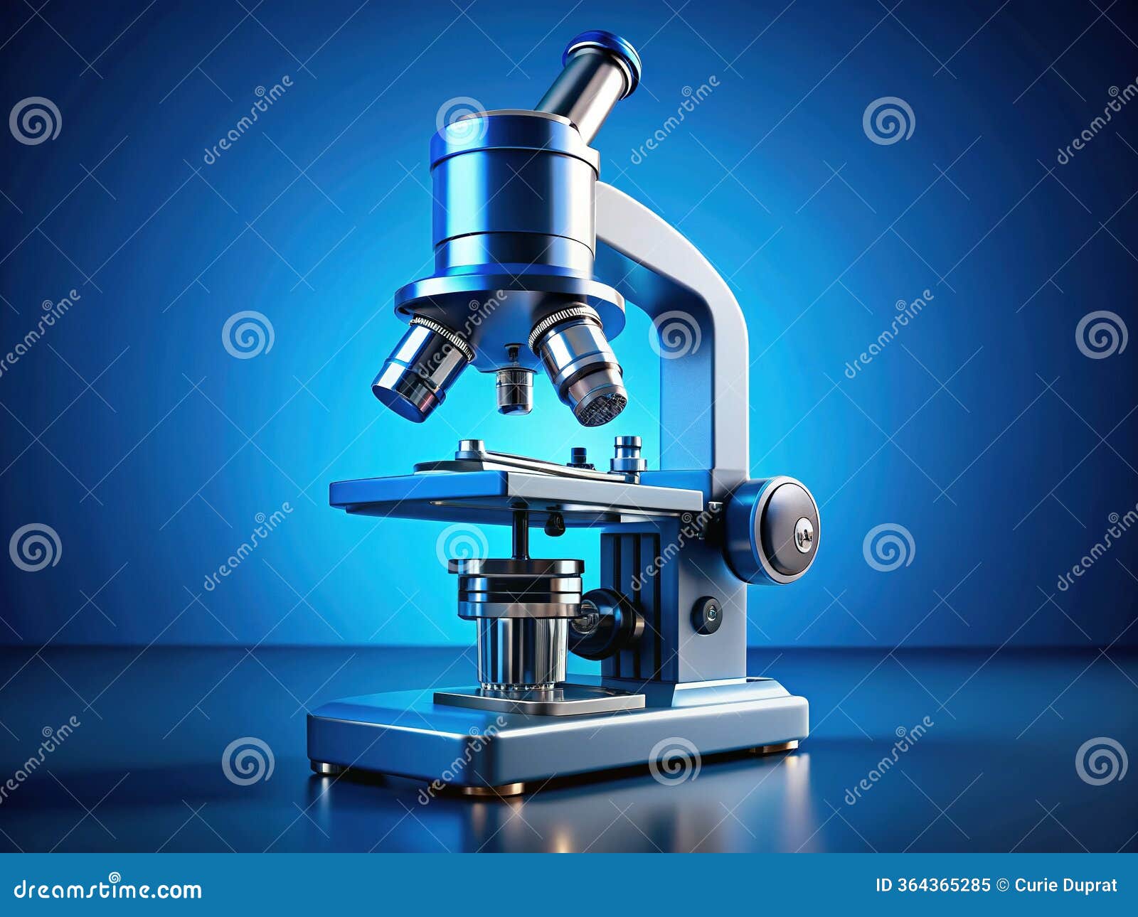 Isolated Microscope Realistic Illustration. Front And Side View ...