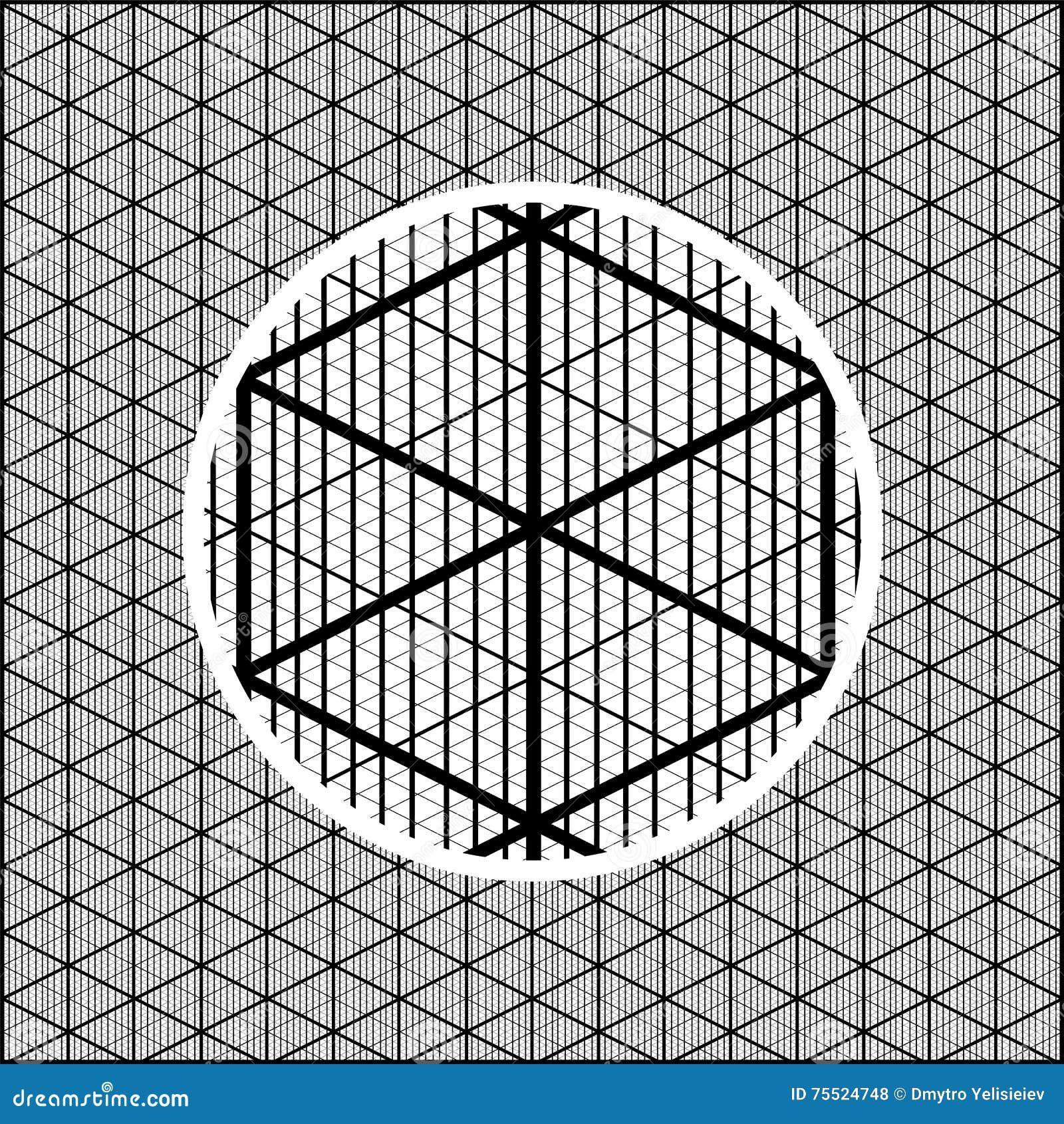 Detailed Isometric Grid To Create Volumetric Images Stock Vector ...