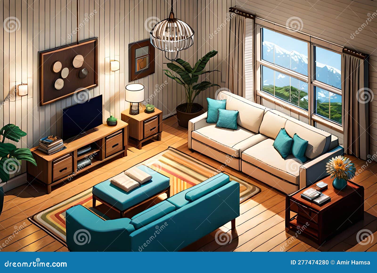 Detailed Isometric Living Room, Pixel Art Stock Photography ... Detailed Isometric Living Room, Pixel Art Stock Photography ...