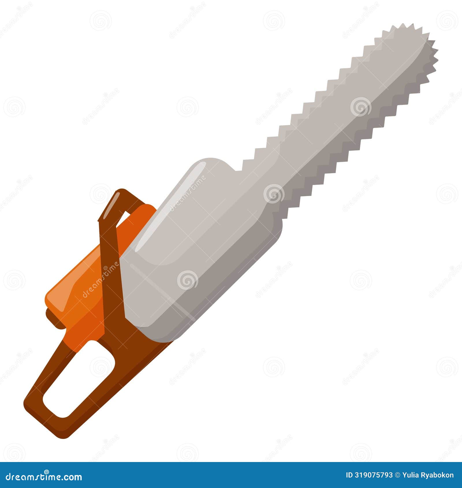 Isometric Vector Illustration of a Chainsaw Stock Vector - Illustration ...