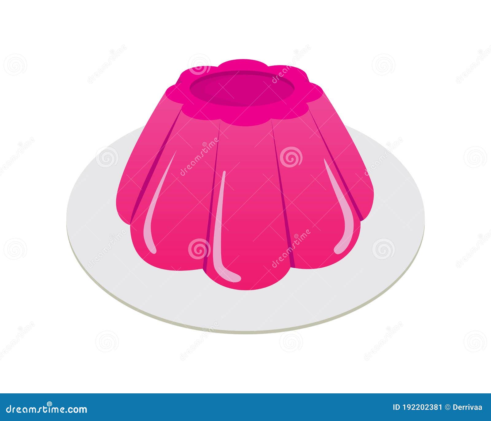 Detailed Jelly on the Plate Illustration Stock Vector - Illustration of ...