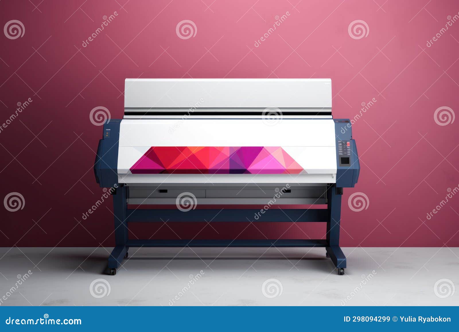 Detailed Large Format Printer Mockup. Generate Ai Stock Image - Image ...