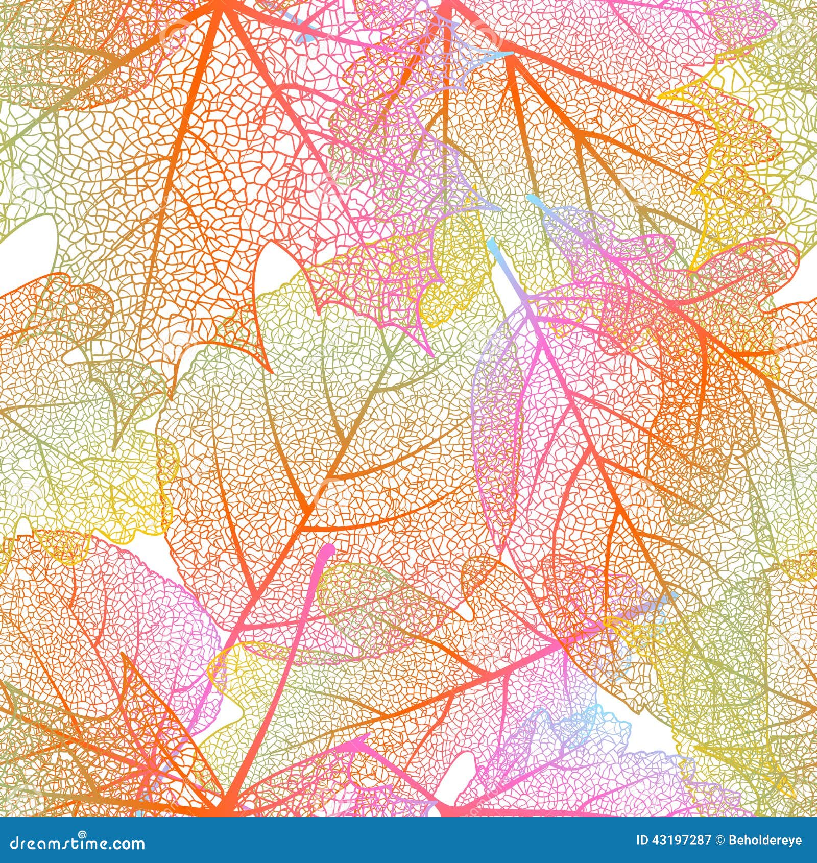 Detailed Leaves Seamless Background. EPS 10 Stock Vector - Illustration ...