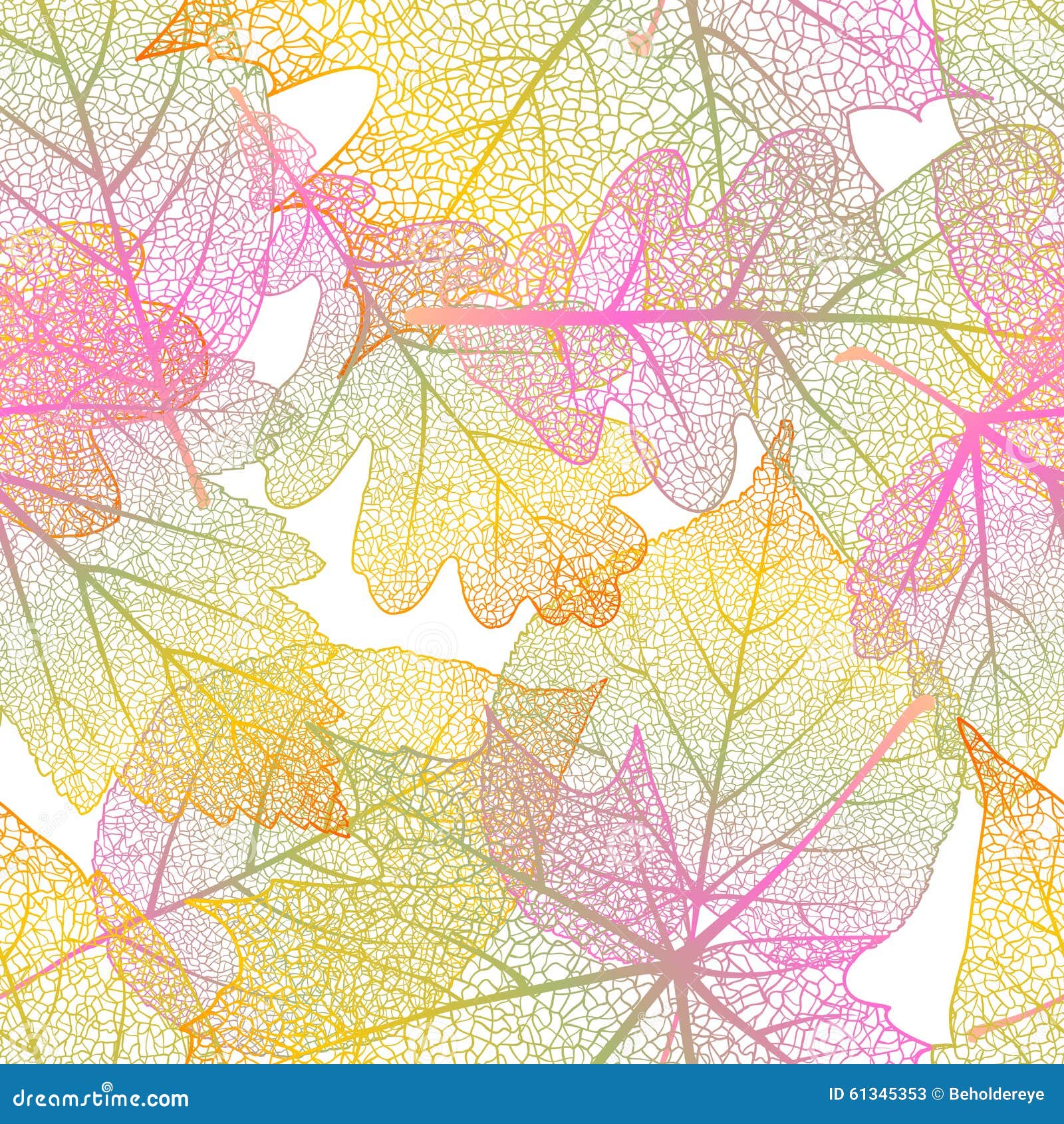 Detailed Leaves Seamless Background. EPS 10 Stock Vector - Illustration ...