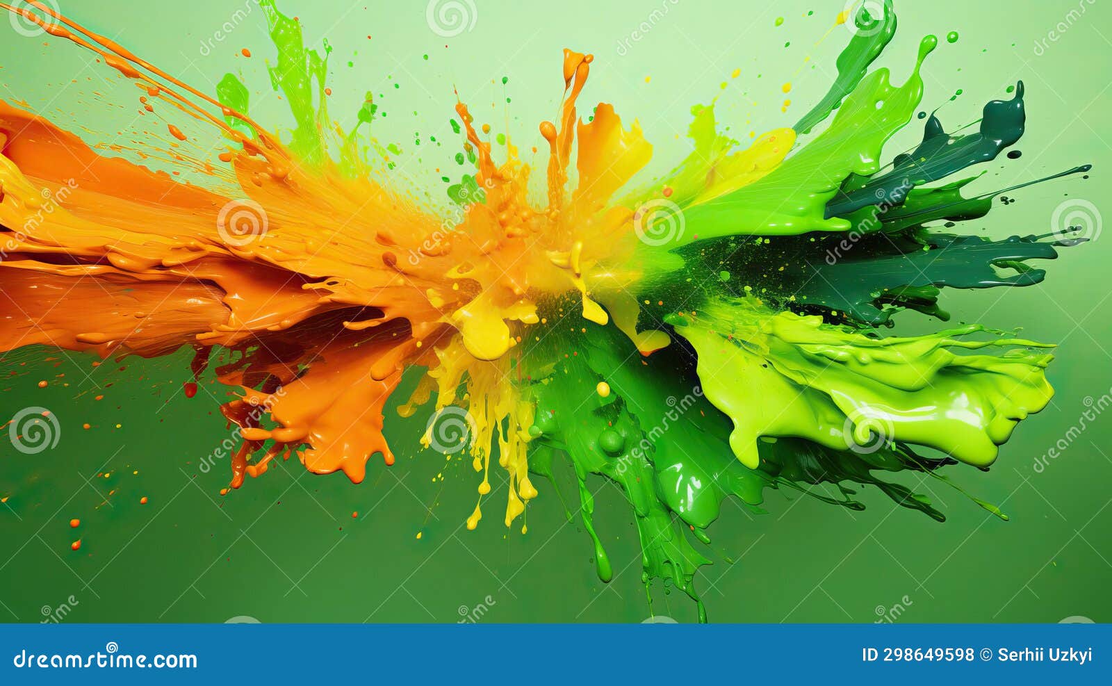 Detailed Lime and Olive Abstract Texture. Splashes of Green and Light ...