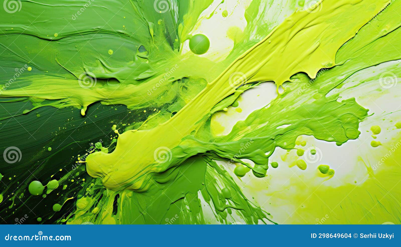 Detailed Lime and Olive Abstract Texture. Splashes of Green and Light ...