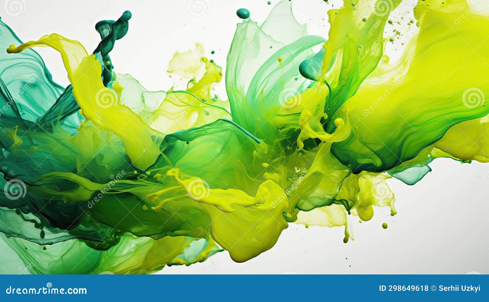 Detailed Lime and Olive Abstract Texture. Splashes of Green and Light ...