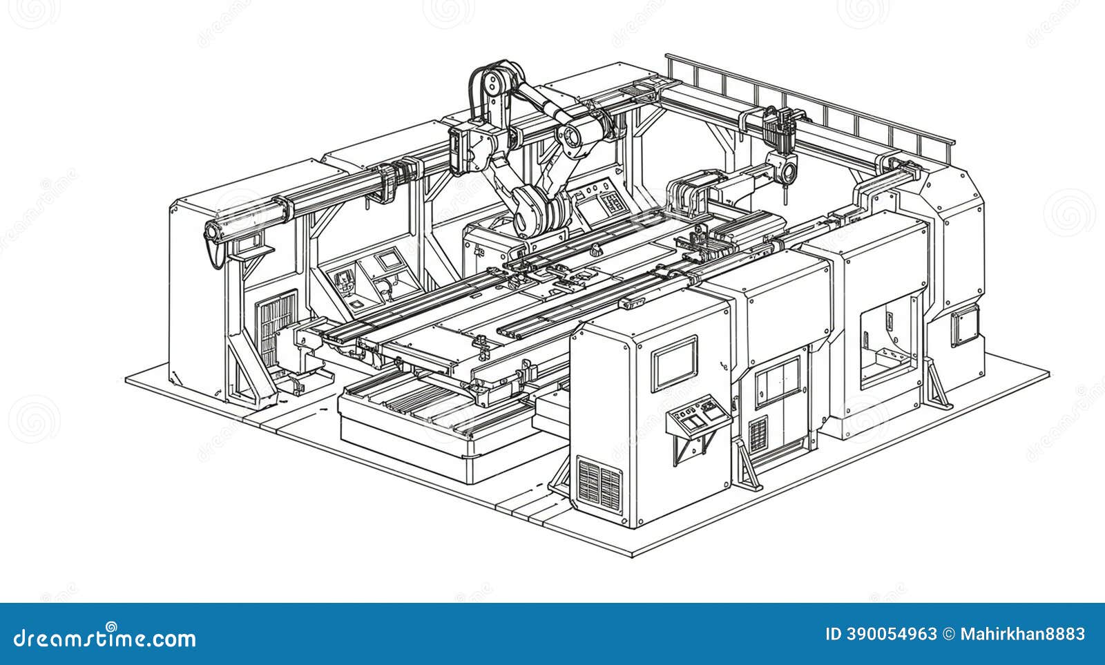Robotic Arm In An Assembly Line, Streamlining Production In An ...