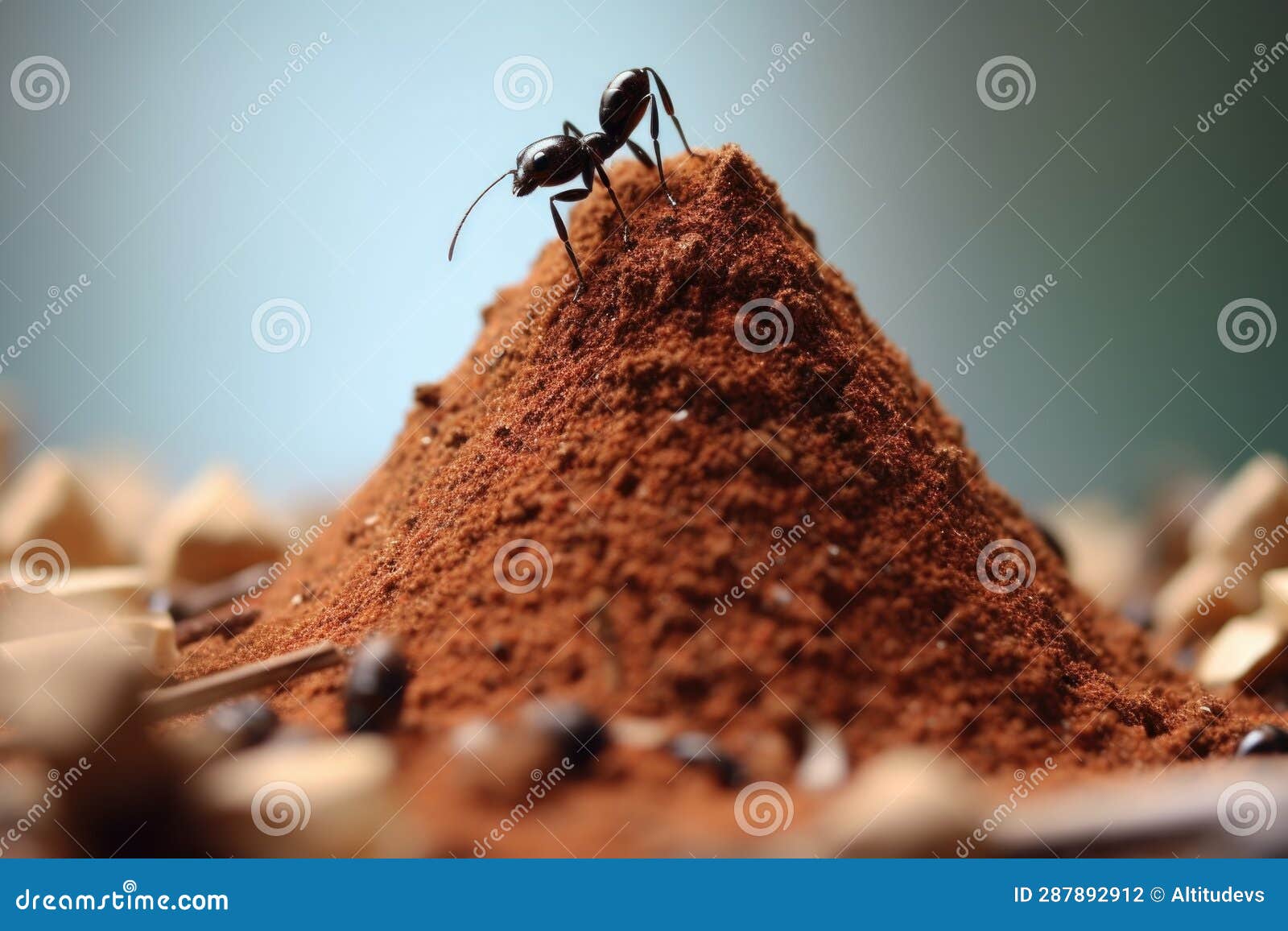 Detailed Look at Anthill Construction Material Stock Illustration ...