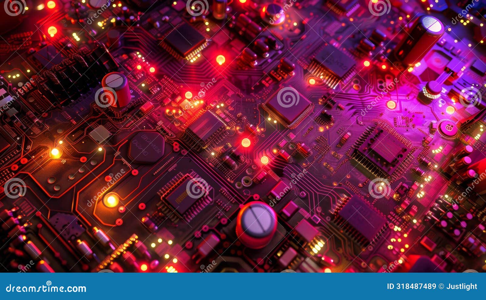 A Detailed Look at the Circuit Board Inside the Generator Reveals a ...