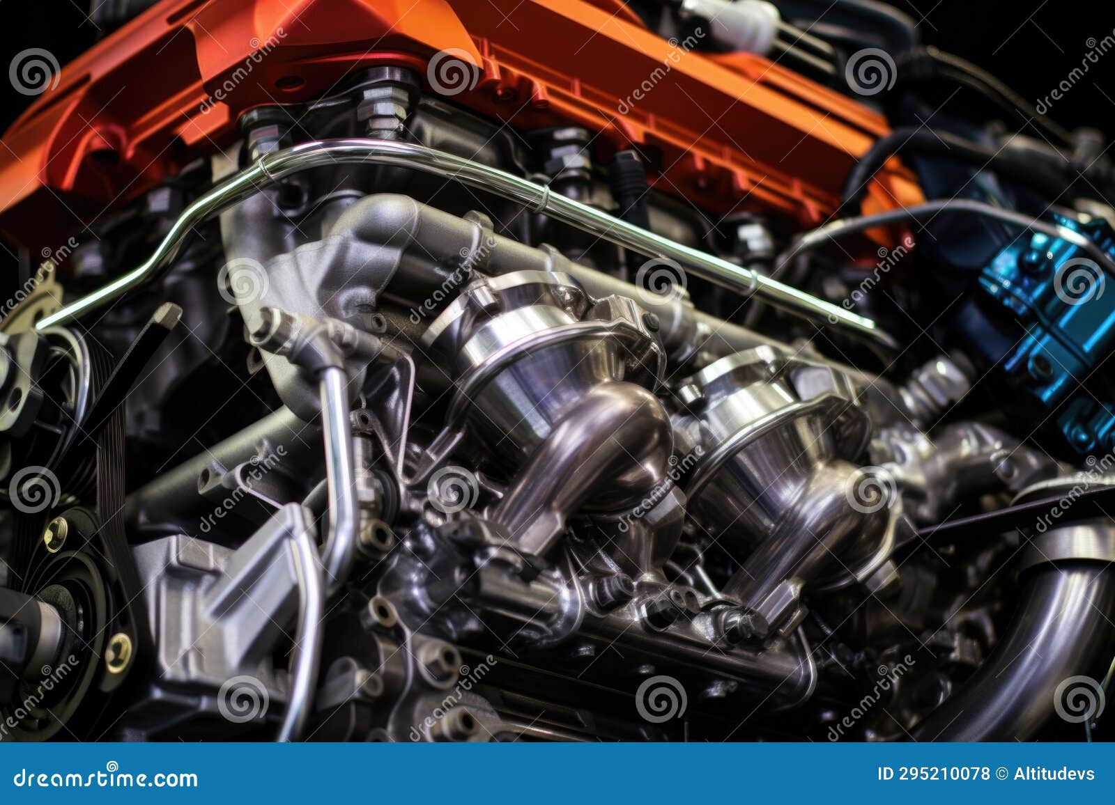 A Detailed Look at a Race Cars Engine Stock Illustration - Illustration ...