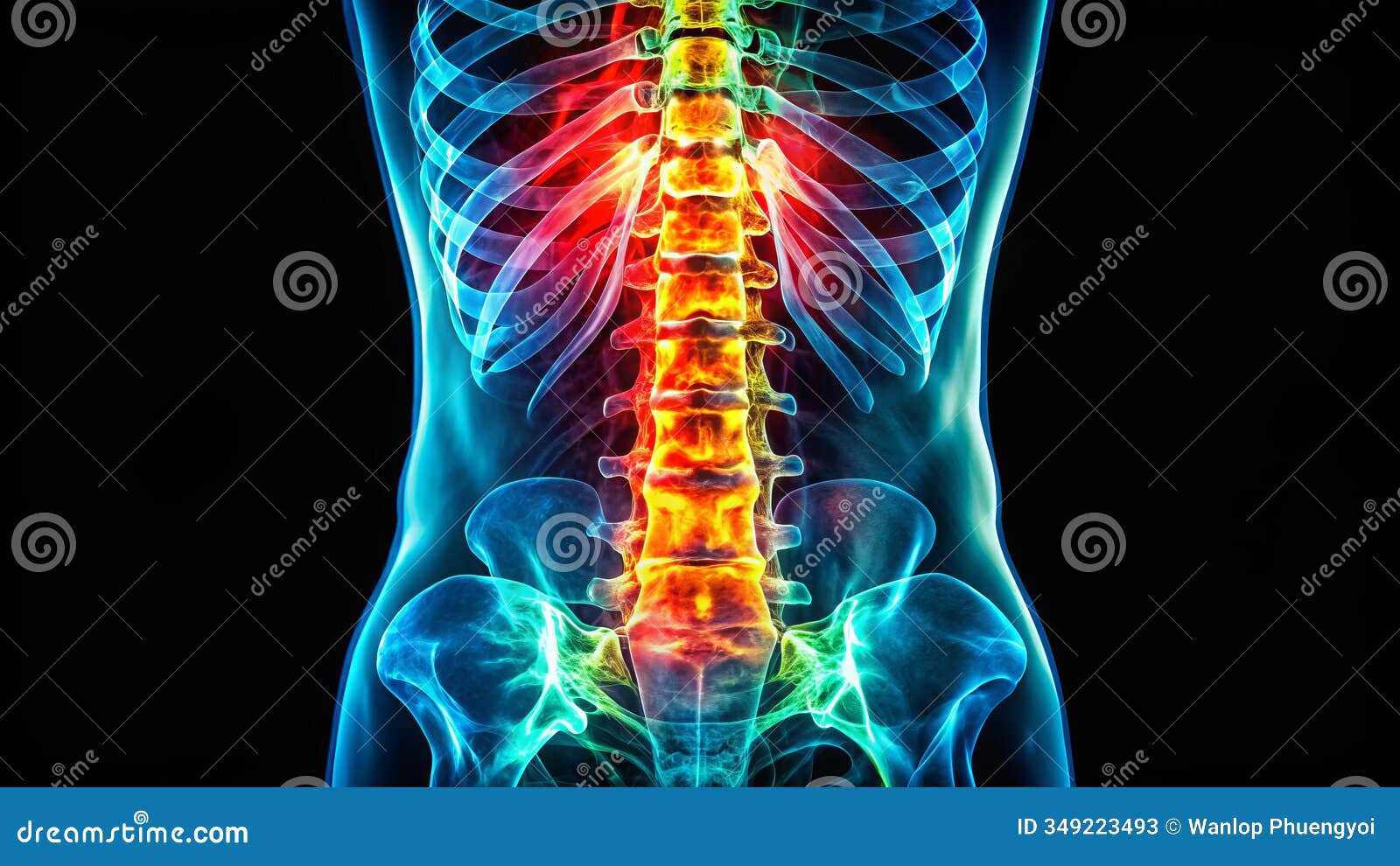Detailed Lumbar Spine Silhouette: a Comprehensive Anatomical Overview ...