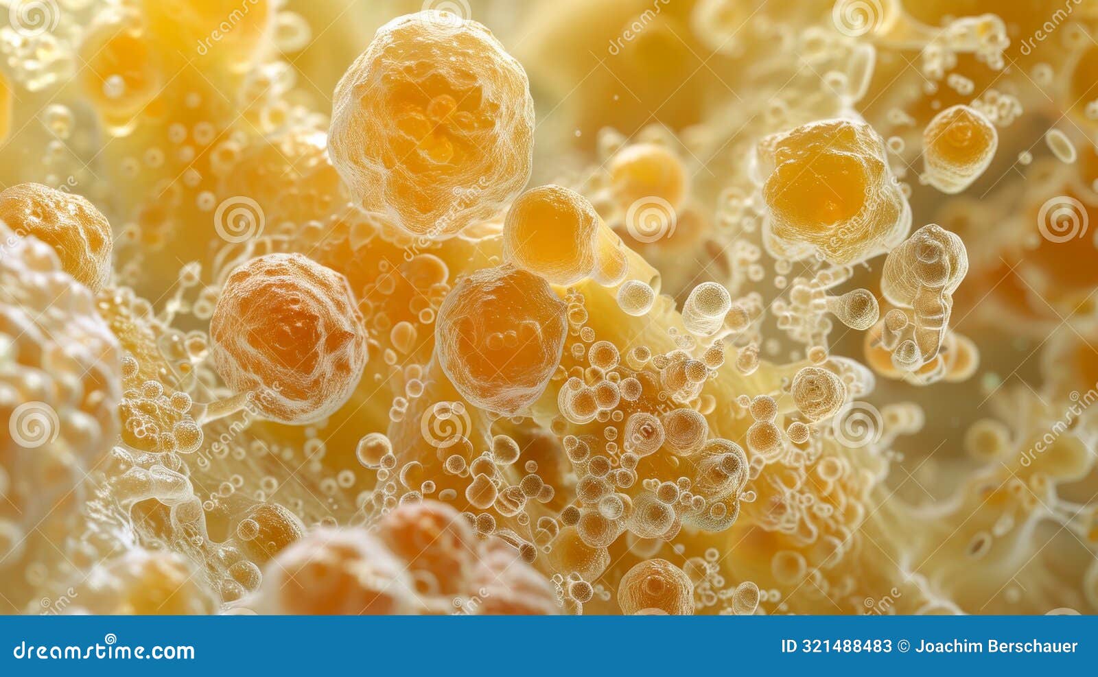 Yeast Cells Budding Depict The Asexual Reproduction Process Stock ...