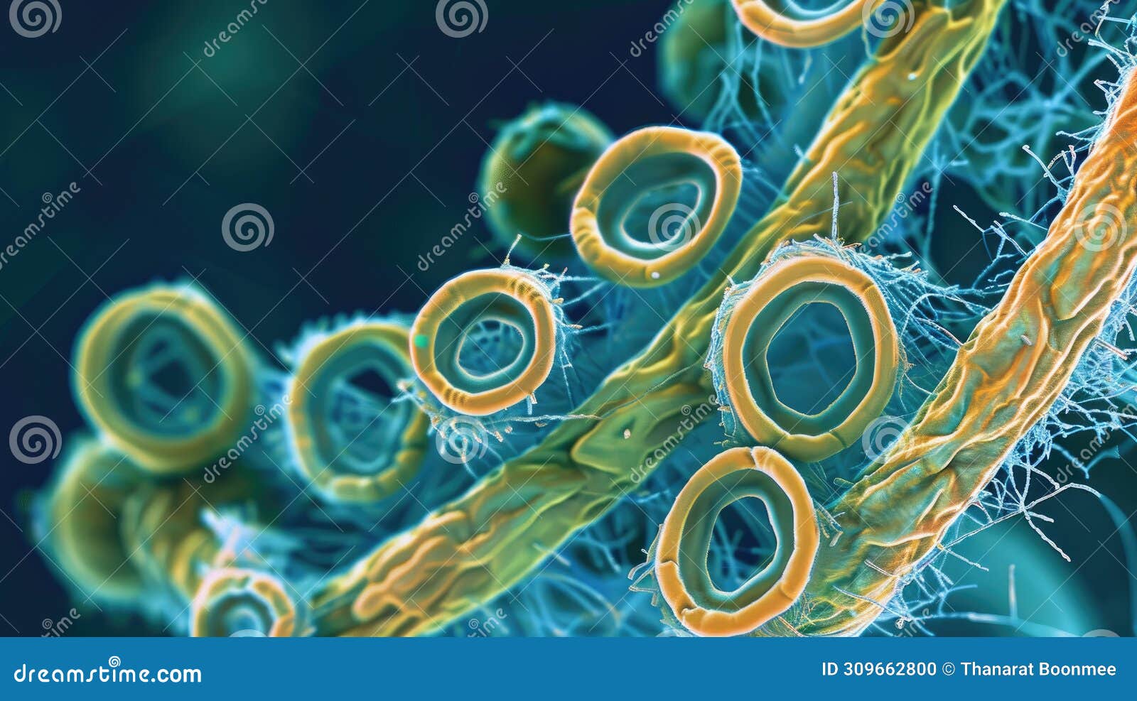 Macro Image Displays Small Bacteria with Thin Cell Walls and Linear ...