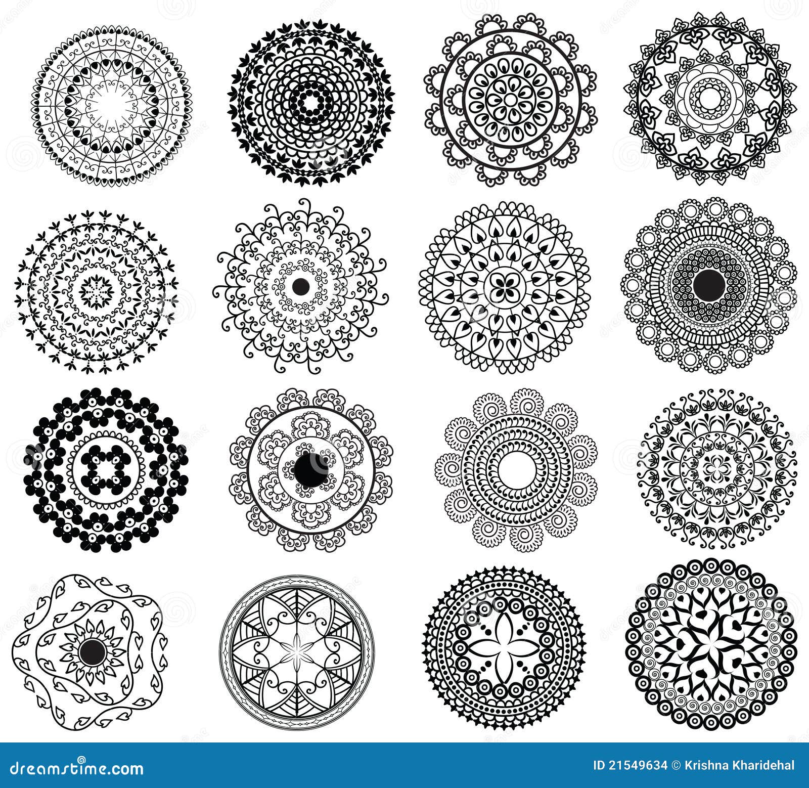 Detailed Mandala Design stock vector. Illustration of asia - 21549634