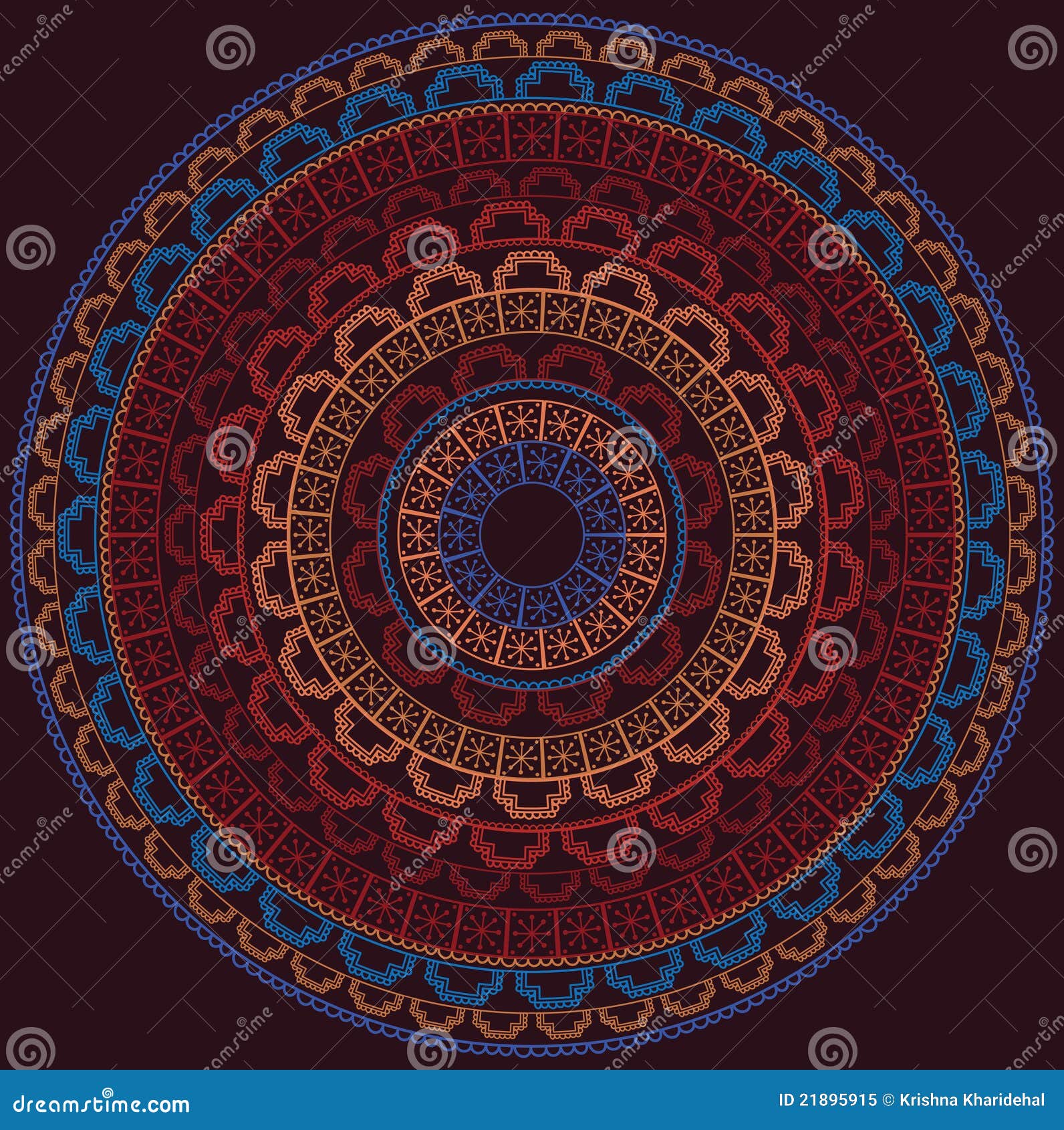 Detailed Mandala design stock vector. Illustration of culture - 21895915