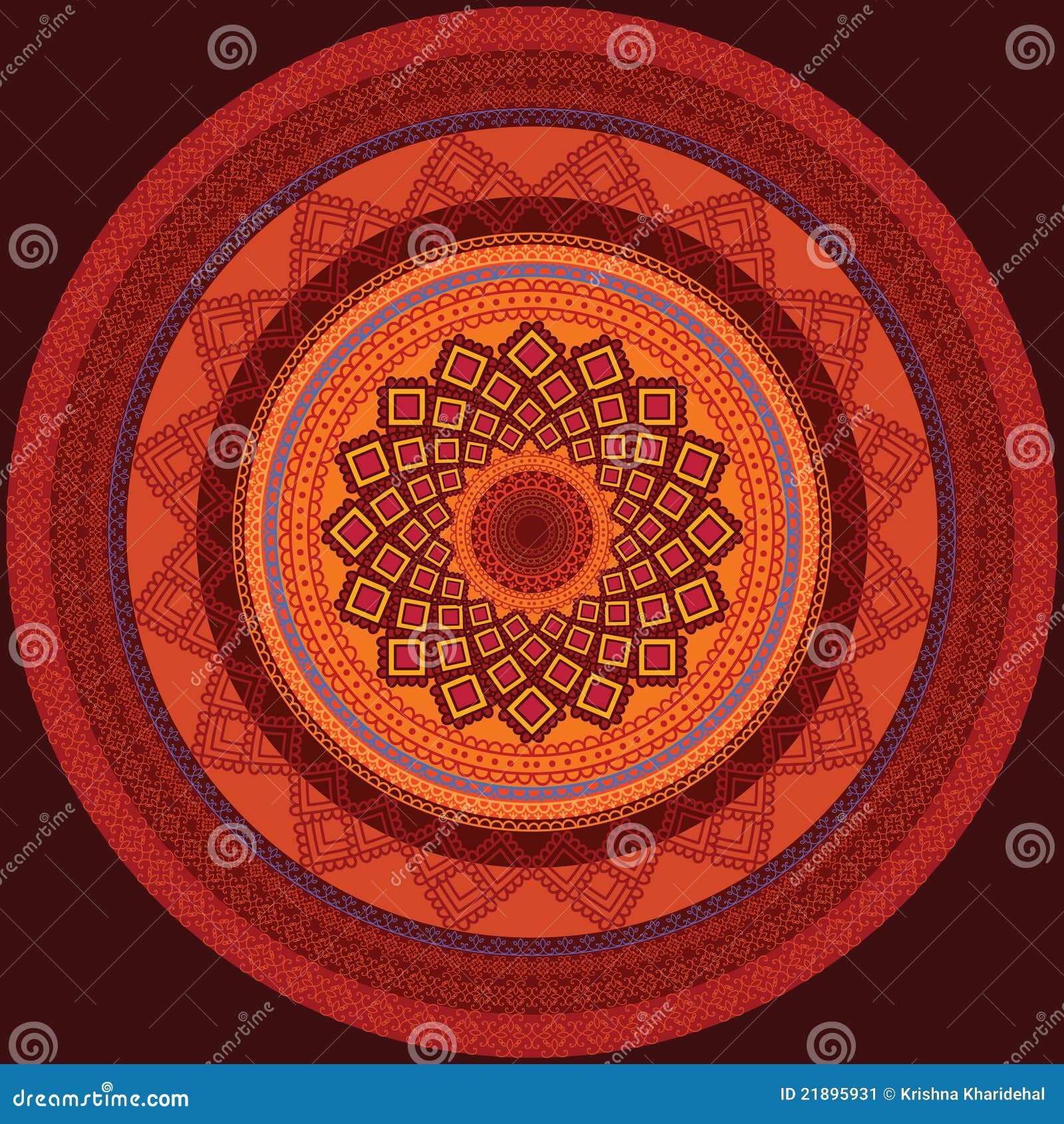 Detailed Mandala design stock vector. Illustration of indian - 21895931