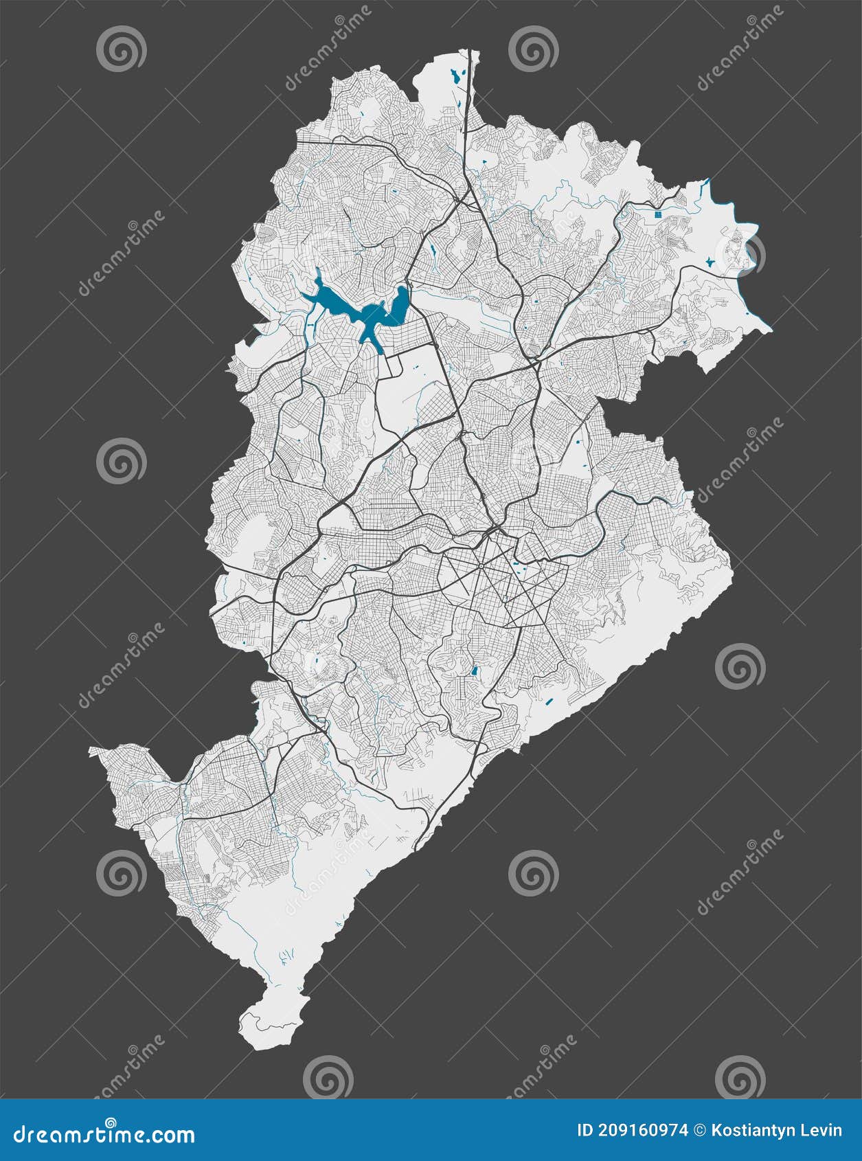 Detailed Map Of Belo Horizonte City, Linear Print Map. Cityscape ... Detailed Map Of Belo Horizonte City, Linear Print Map. Cityscape ...