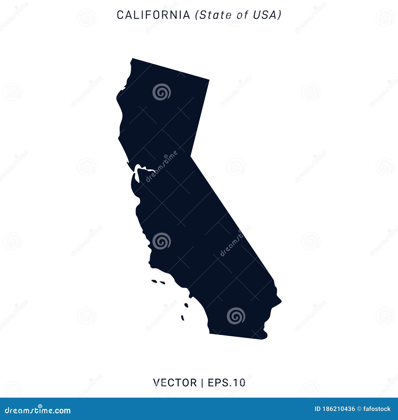 Map of California Vector Design Template Stock Vector - Illustration of ...