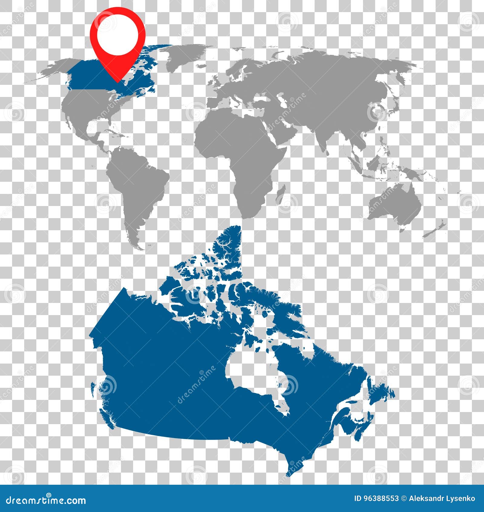 Canada World Map 4 Cartoon Vector | CartoonDealer.com #120020069